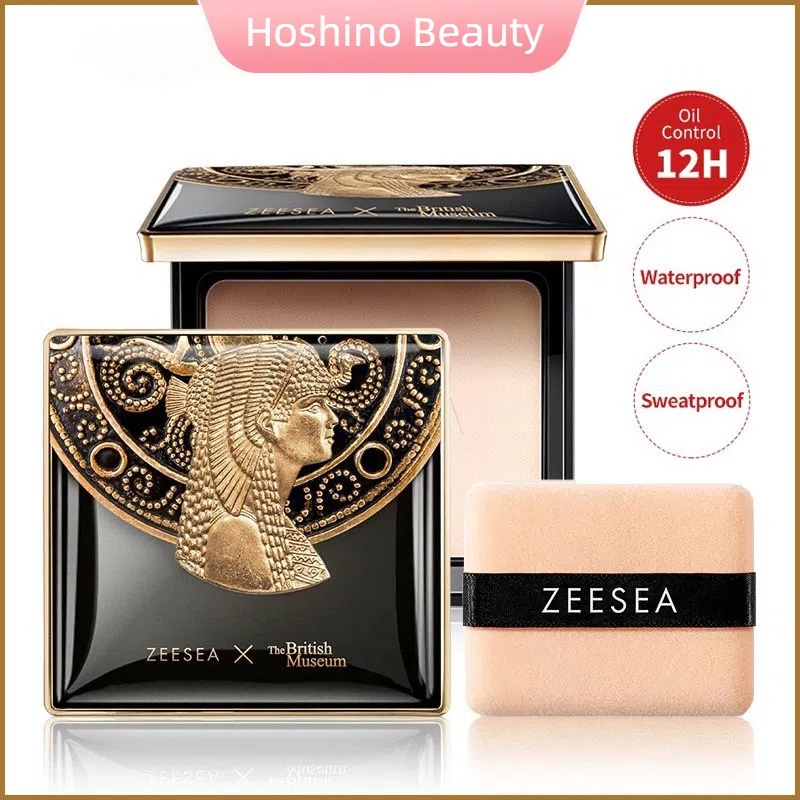 ZEESEA 埃及粉饼 British Museum Face Powder Oil-control Compact Powder Pressed Powder Concealer ...