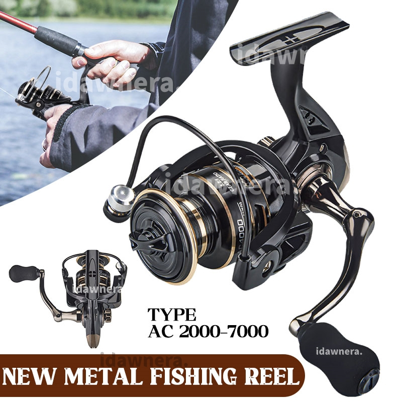 DEUKIO AC 2000-7000 Fishing Reel Metal Fishing Lure Reel Fishing and Rod Set Spinning Reels ...