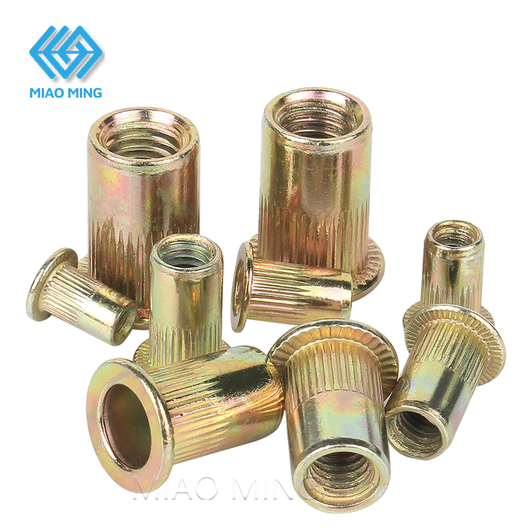 M3 M4 M5 M6 M8 M10 M12 Carbon steel Rivet Nuts Flat Head Rivet Nut Set Nuts Insert Riveting set ...