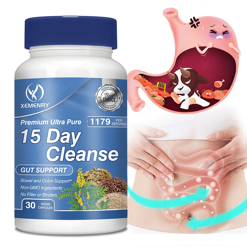 XEMENRY-15 Day Cleanse - with Senna, Cascara and Psyllium Husk ...