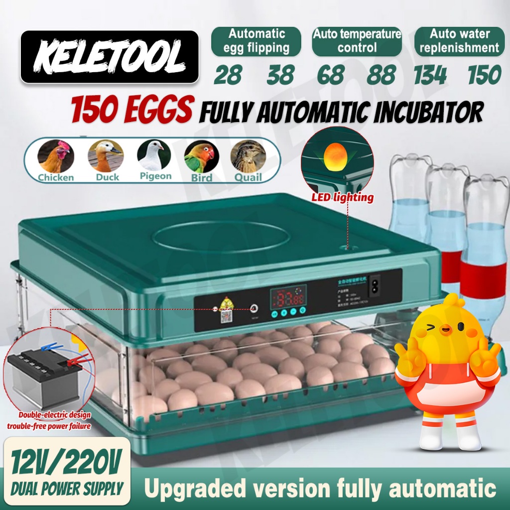 150 Incubator egg automatic Thermostat alat mesin penetas tempat ...