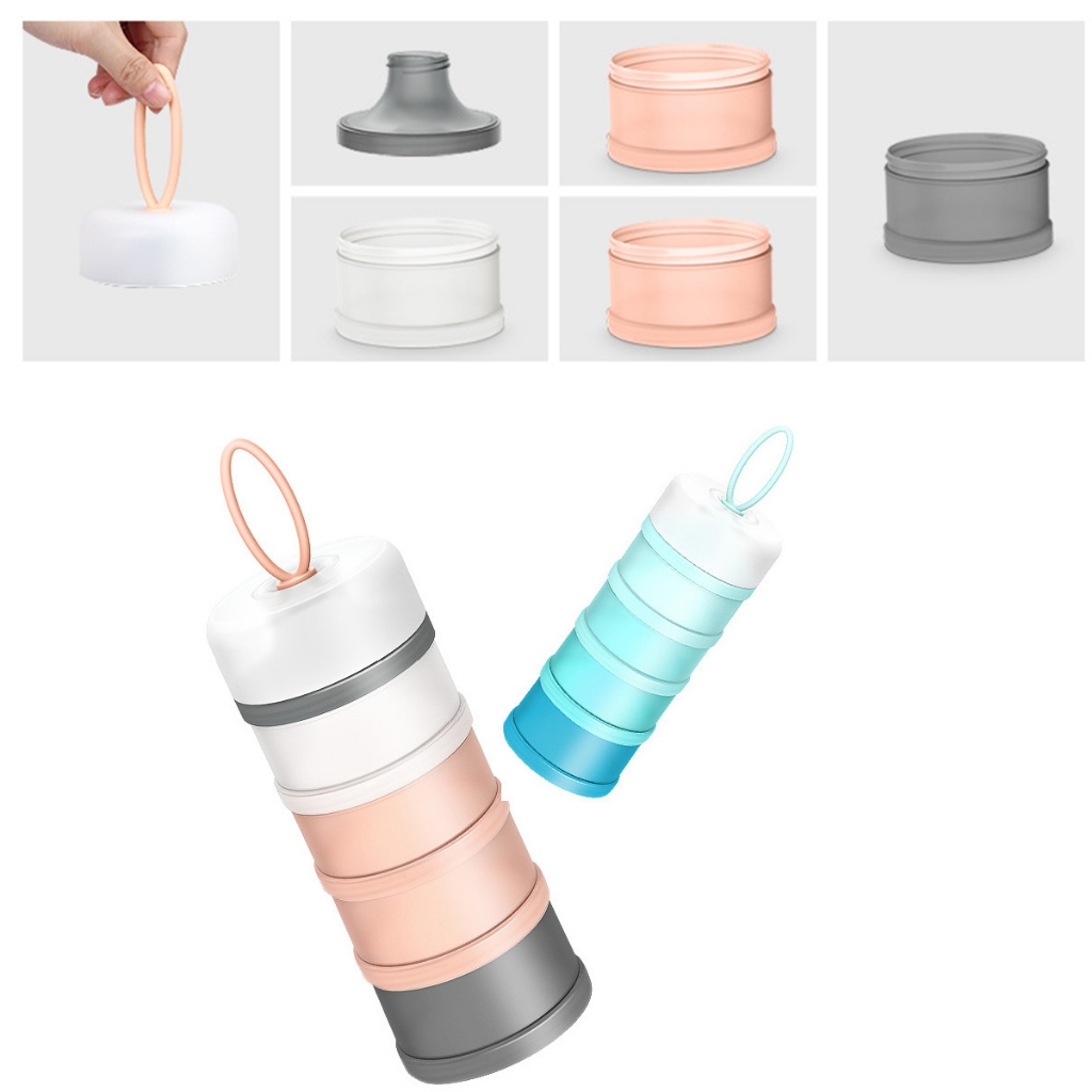 2024 New Baby Feeding Portable 4 Layer Milk Powder Storage Box Fruit ...