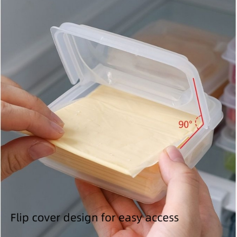 Transparent Food Dish Container Cheese Slice Storage Box Butter ...