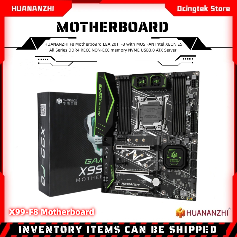 Huananzhi X99 F8 Motherboard Intel Xeon E5 Lga2011 3 All Series Ddr4