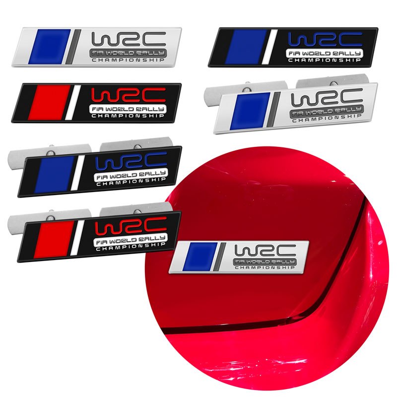 Metal Badge Car Body Sticker WRC Front Grille Emblem Decoration For ...