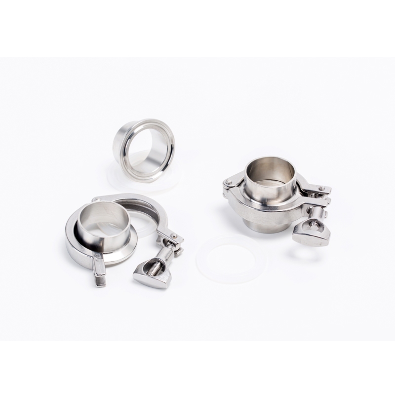 102mm 108mm Sanitary Tri Clamp Ferrule Set Food grade SS 304 Sanitary ...