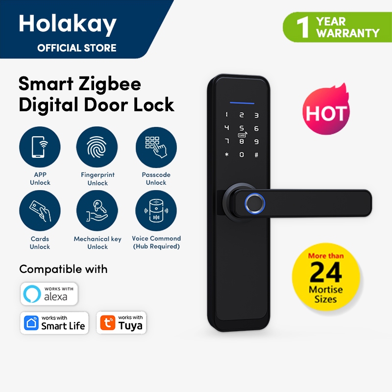 Tuya Zigbee Door Locks Biometric Fingerprint Locker Hotel Airbnb Smart ...