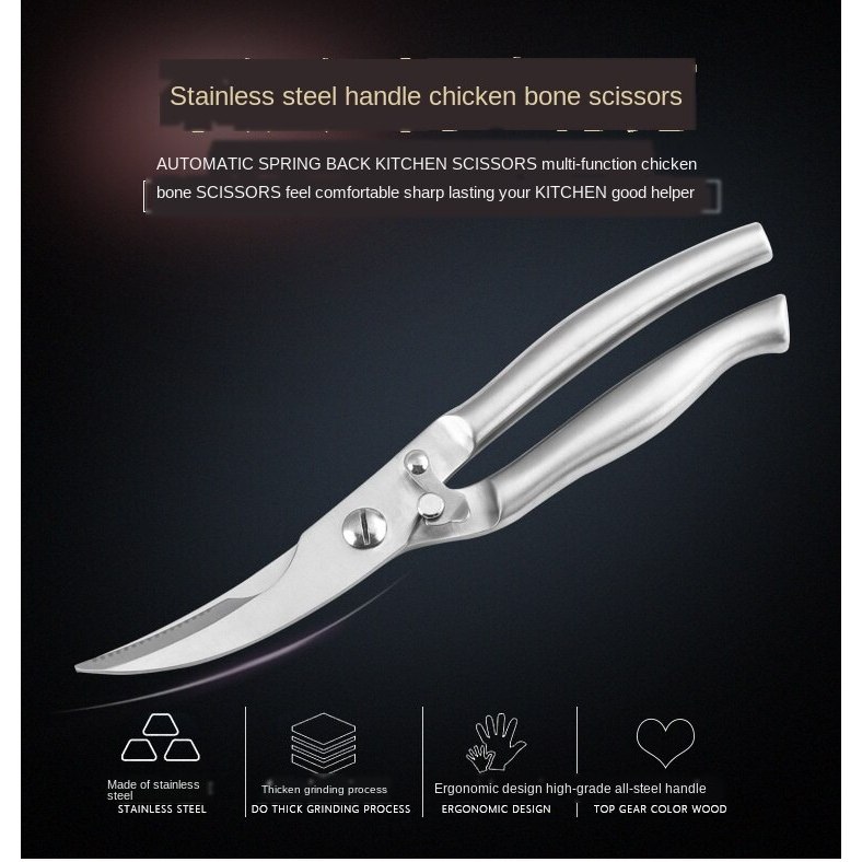 Elite Kitchen - Heavy Duty Kitchen Scissor Stainless Steel Chicken Fish ...