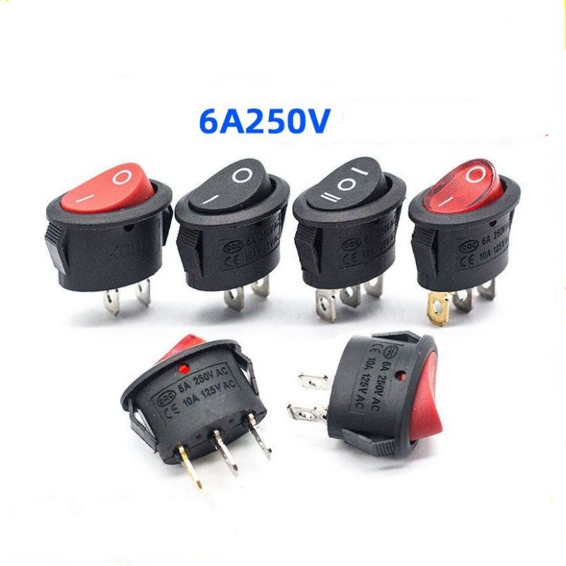 Oval Switch 2 Pins 3 Pins 2 Gears Red Electric Kettle with Light ...