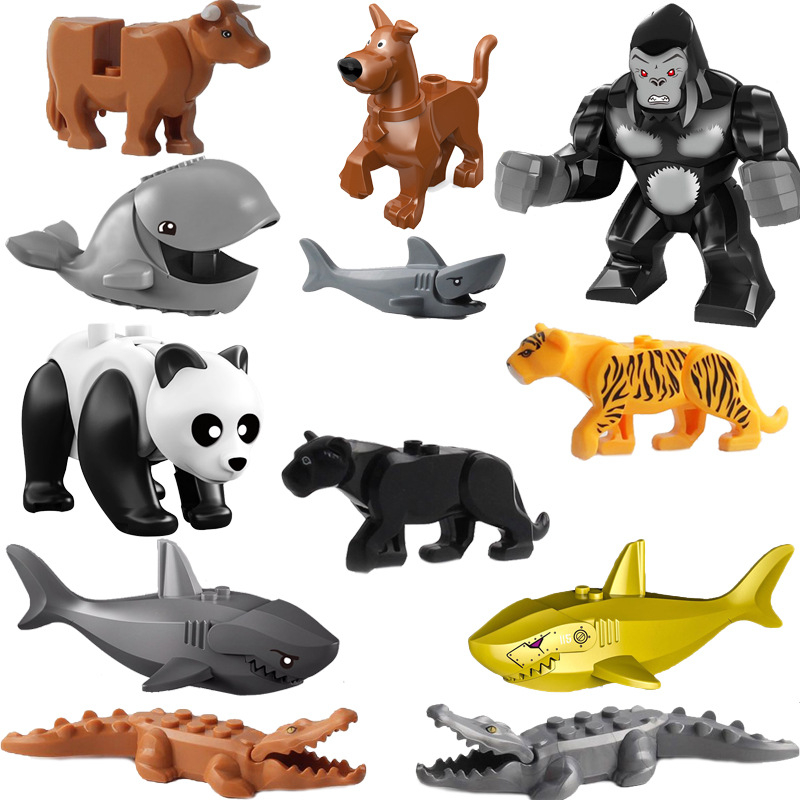 Animal Toys Children's Building Blocks Large Building Blocks of Famous ...