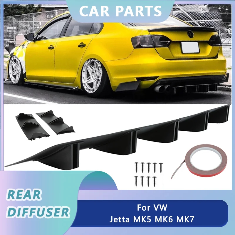For Volkswagen VW Jetta MK5 MK6 MK7 Rear Lip Bumper Diffuser Shark Fin ...