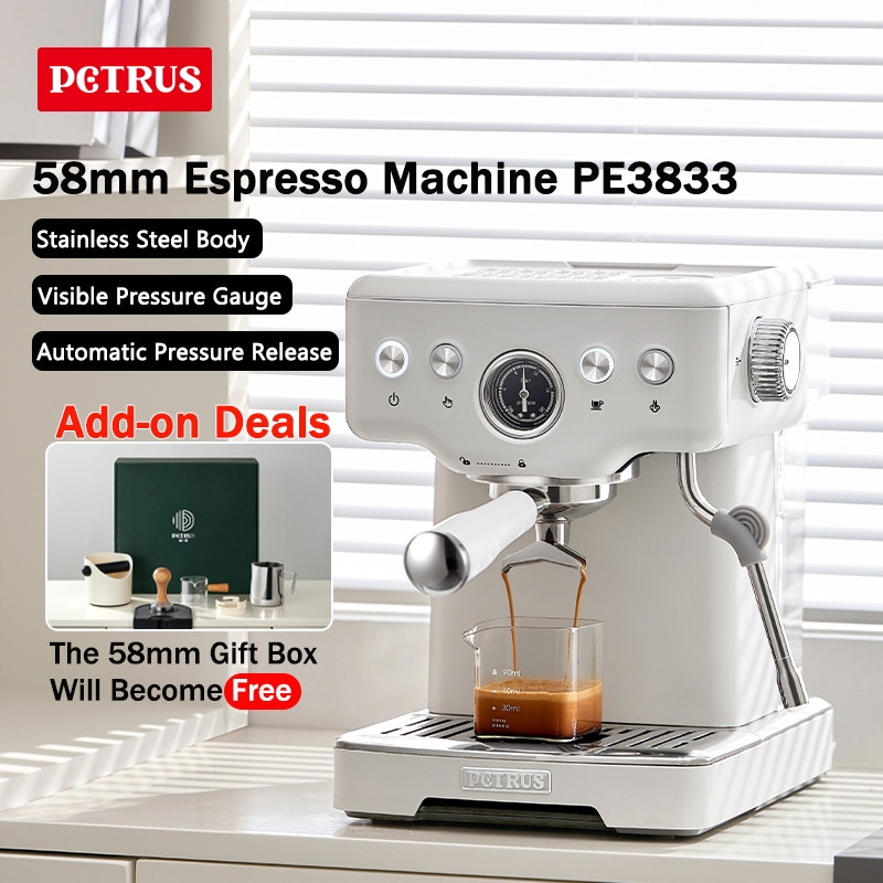 Petrus Espresso Coffee Machine Stainless Steel Coffee Maker 58MM ...