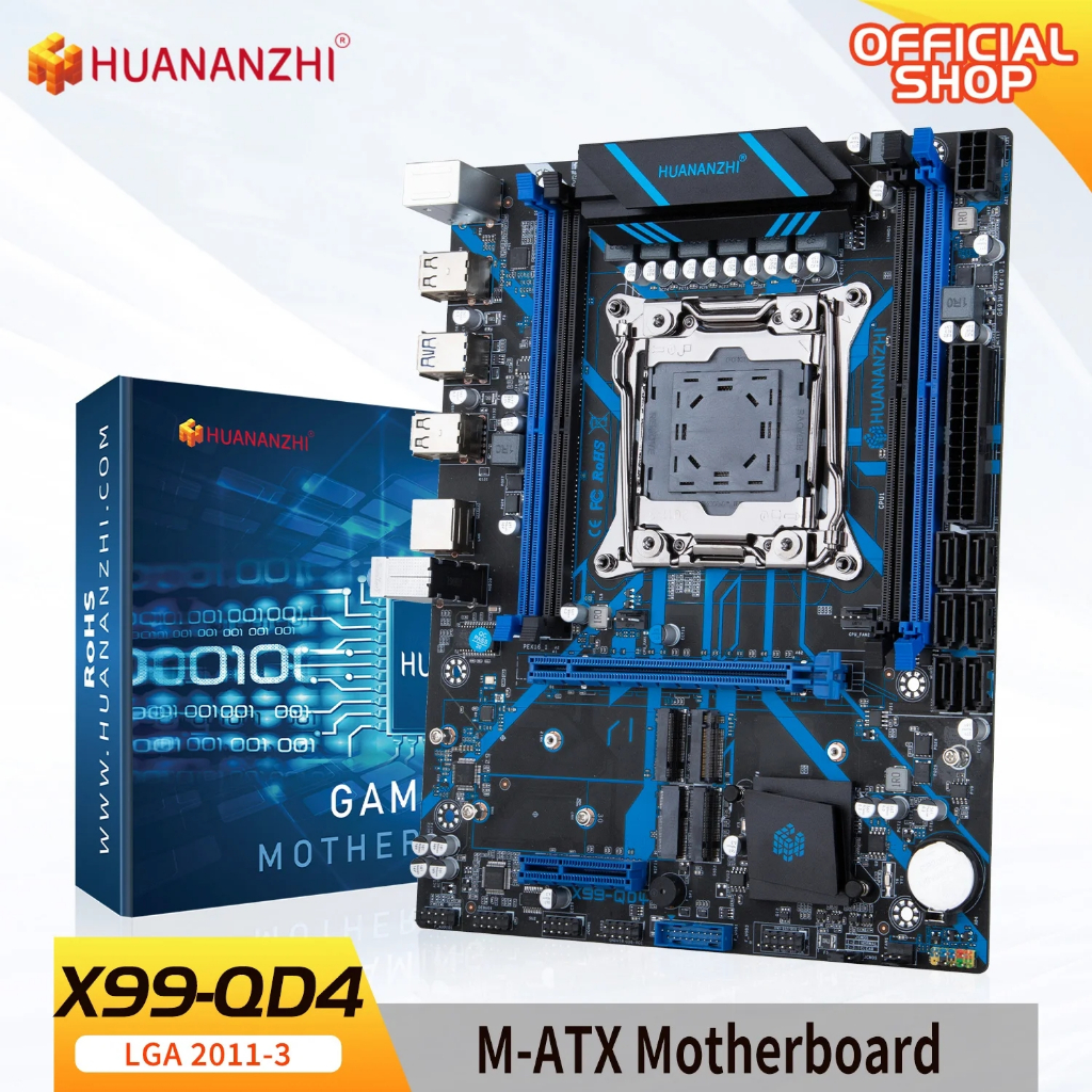 HUANANZHI X99 QD4 LGA 2011-3 XEON X99 Motherboard Intel E5 2640 2666 2670 2696 V3 V4 support ...