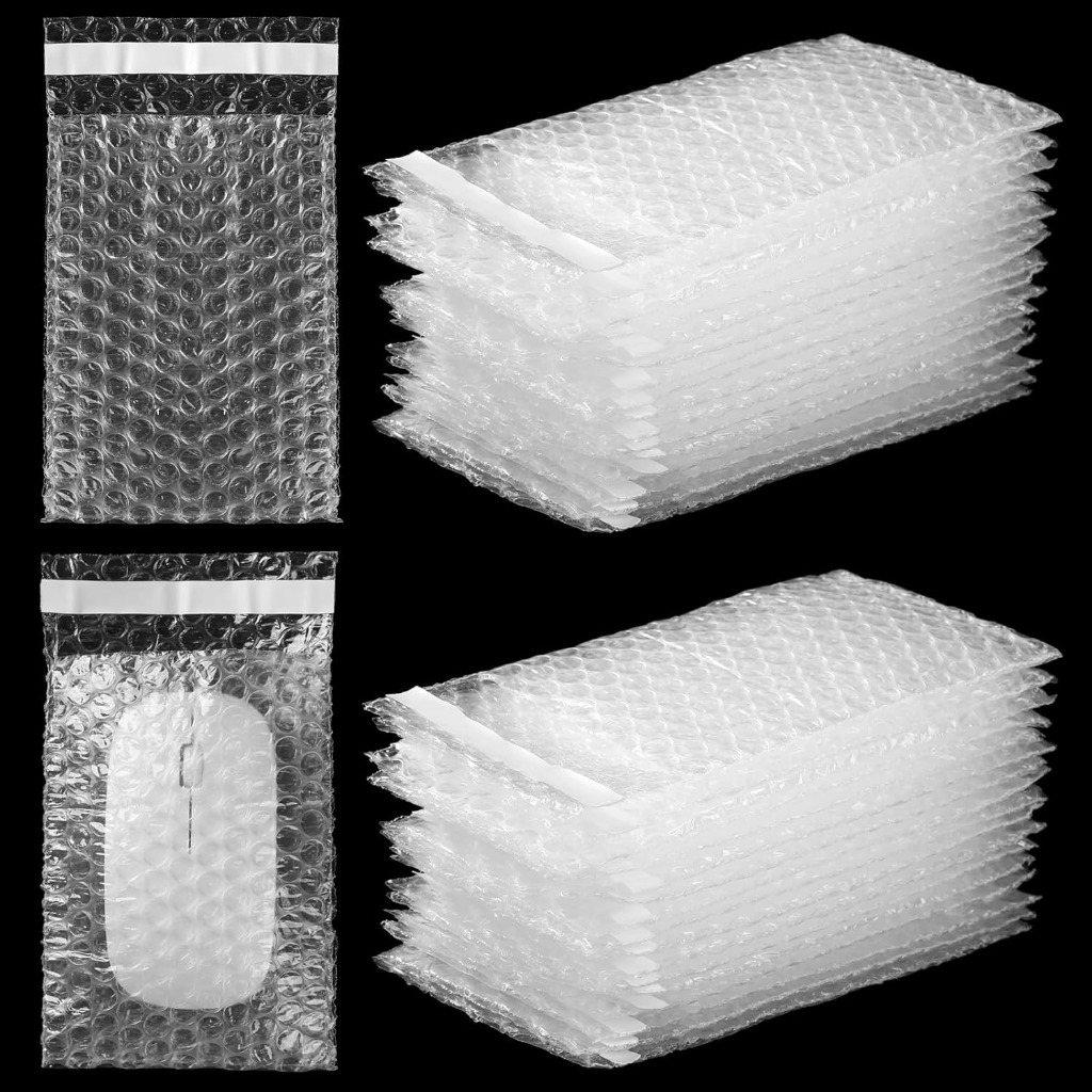 Bubble Out Bags Clear Bubble Mailers, Self-Sealing Double Walled Bubble ...