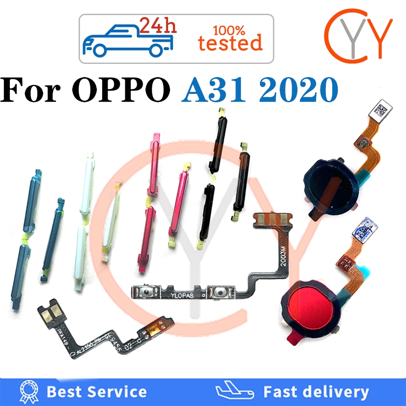 For OPPO A31 2020 Back Home Button Fingerprint Scanner Sensor Return Key Volume Button Power ...