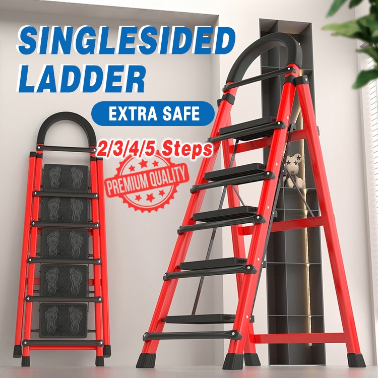 2/3/4/5/6 Step Foldable Ladder Stainless Steel Folding Stair Ladder ...