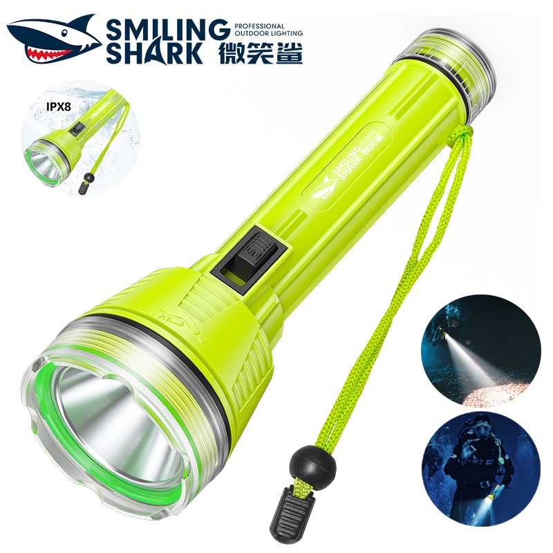 SmilingShark QSD39 Professional Diving Torch light Super Bright IPX8 ...