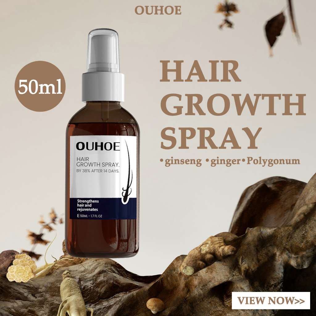 Ouhoe Hair Growth Spray 50ml Anti Hair Loss Serum Repair Follicles