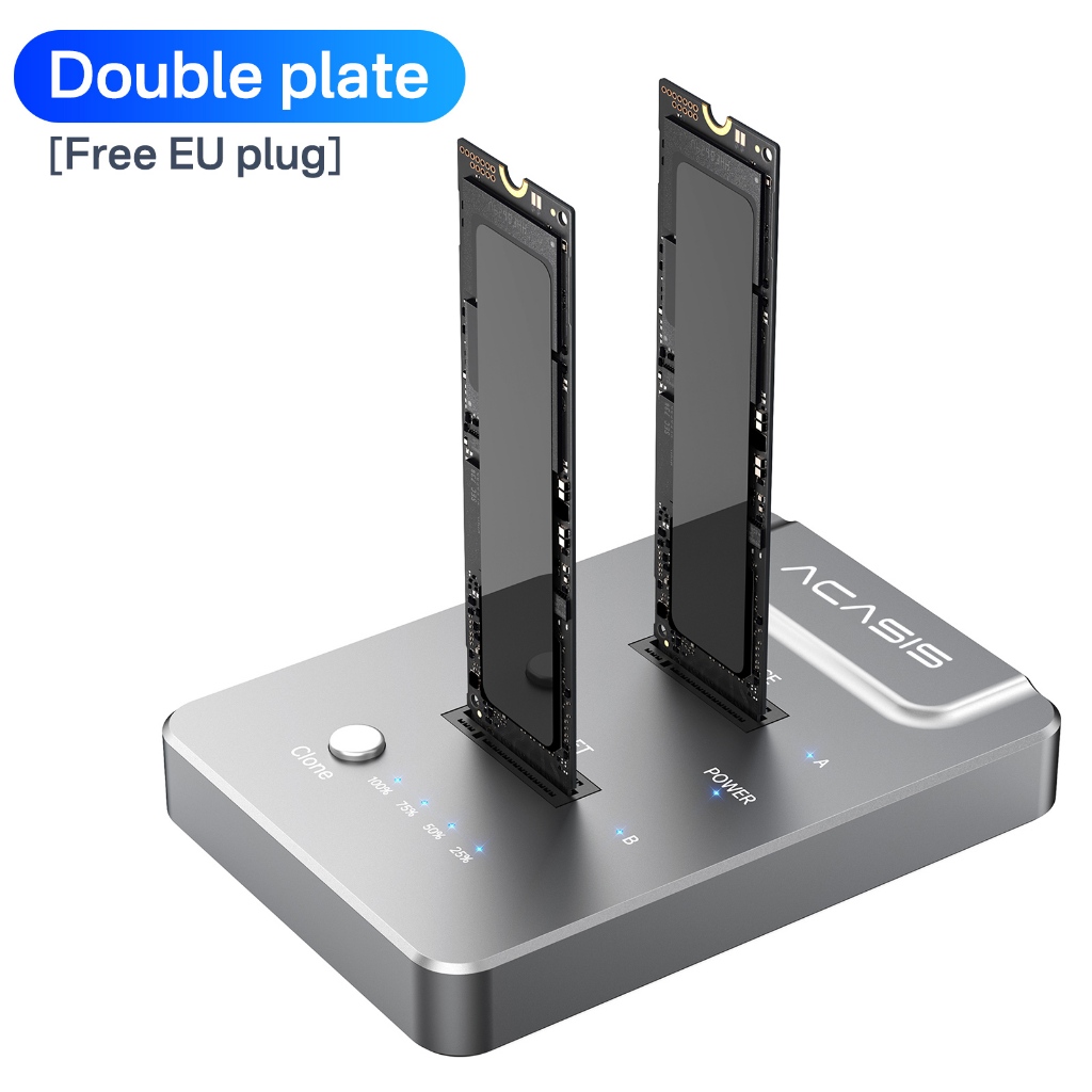 ACASIS Type C USB 10Gps To NVME Dual Bay Docking Station For M2 SSD Key ...