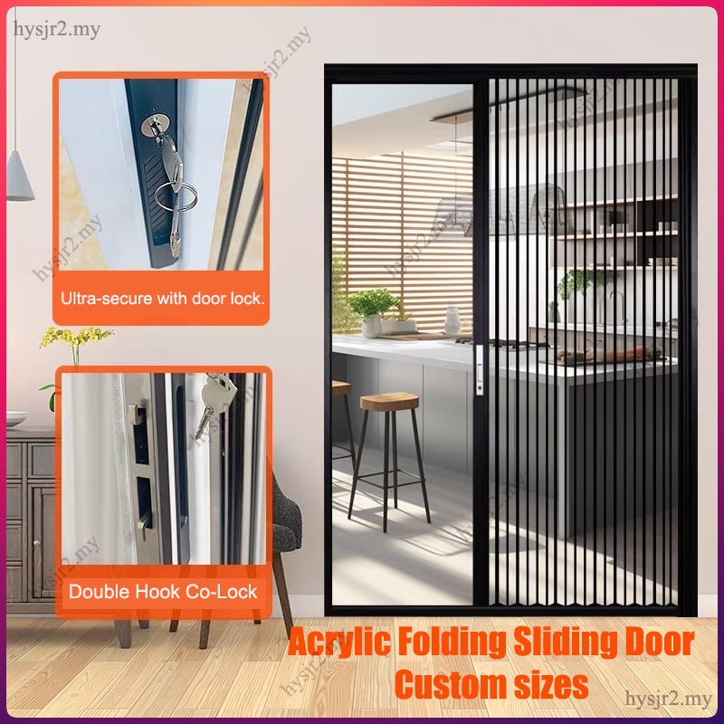 Sliding Door Glass Transparent Folding Waterproof Bathroom Shower Room ...