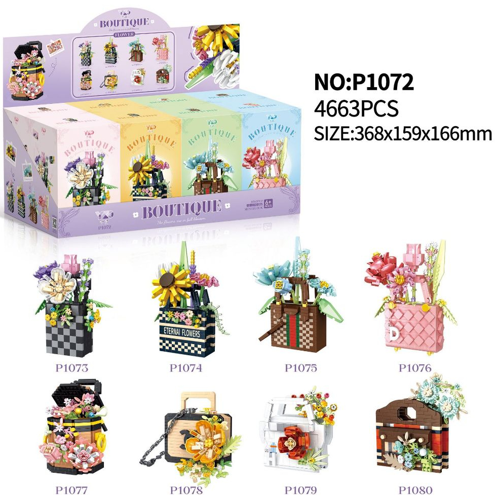 Various shapes of bags flower baskets building blocks toys gifts ...