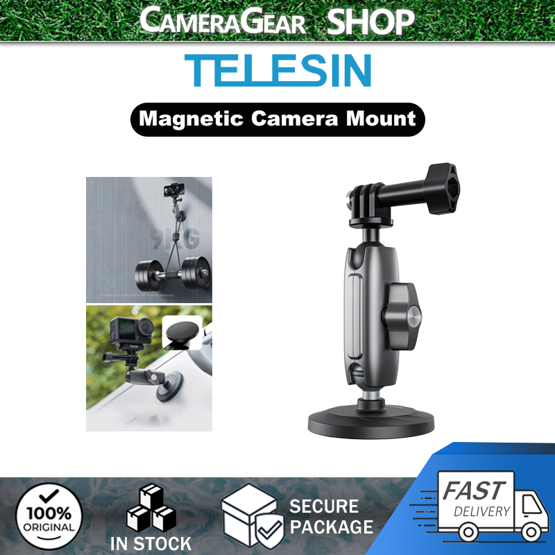 TELESIN Magnetic Base Camera Mount with 360° Ball Head Magic Arm for ...