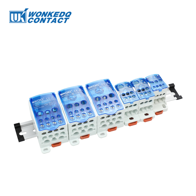Distribution Box UKK80A/UKK125A/UKK160A Electrical Power Connector Unipolar Mount on Din Rail ...