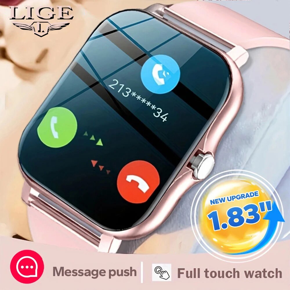 LIGE Jam Tangan Smart Watch Women Original Fashion Bluetooth Waterproof ...