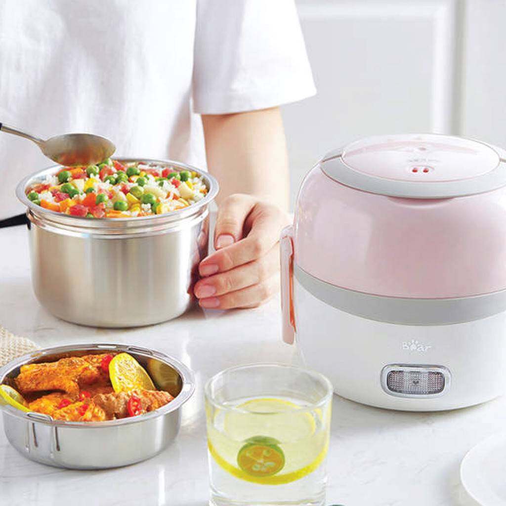 Bear Stainless Steel Lunch Box & Rice Cooker Function 1.3L | DFH-B13E5 ...