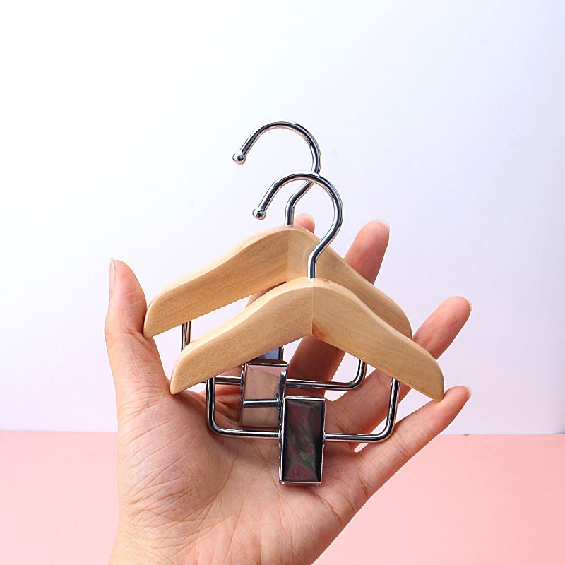 Wooden Hanger Mini Small Clothes Support Display Rack Children's Hanger ...