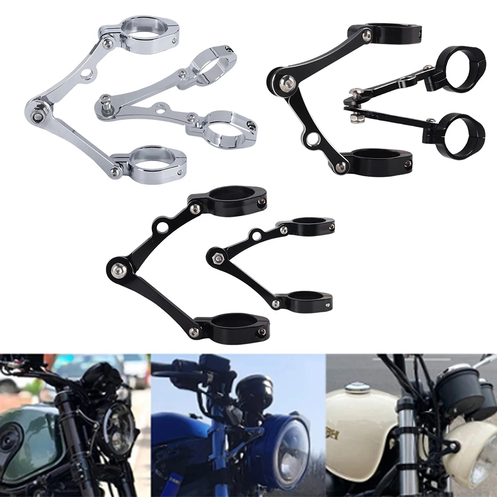 Universal 39-41mm Motorcycle Headlight Bracket Mount Clamp Fork Tube ...