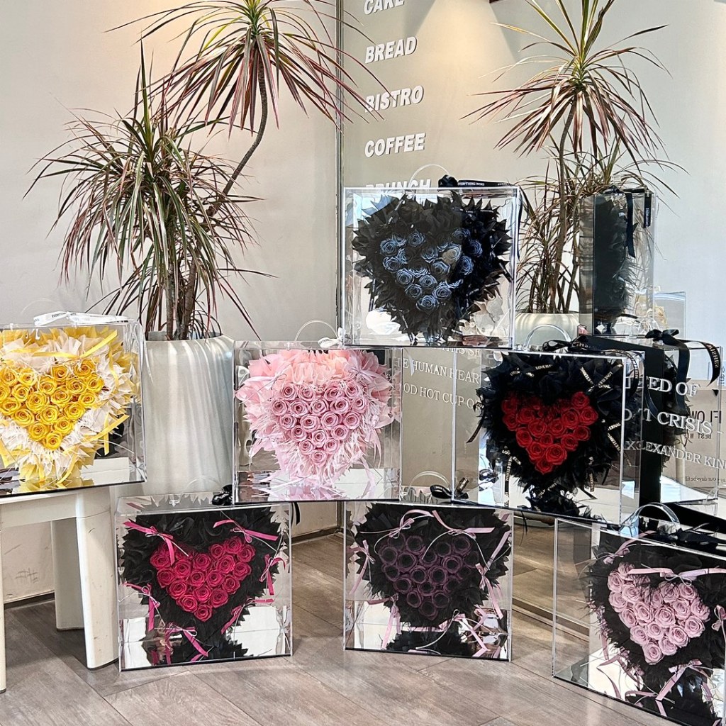 Preserved Flower Heart Romantic Rose Box Birthday Gift Proposal ...