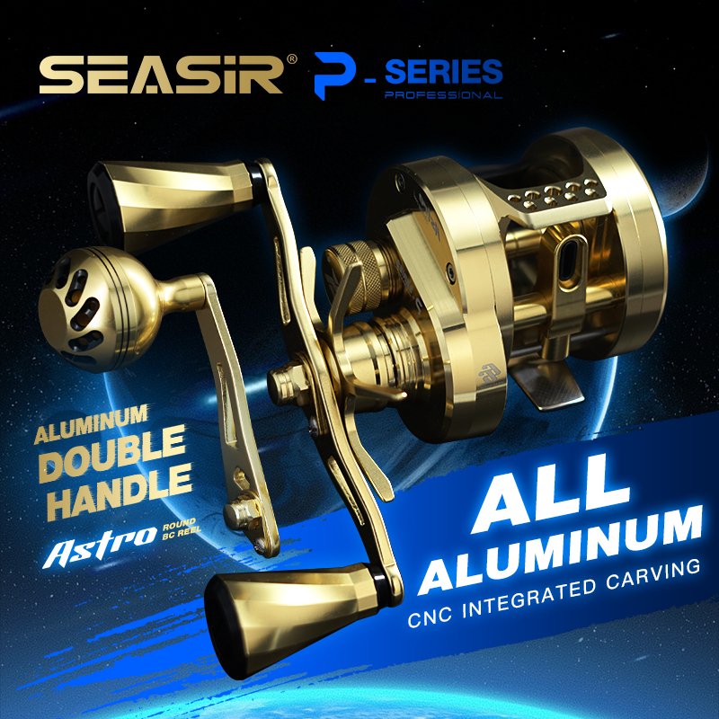 SEASIR ASTRO Round Reel CNC Aluminum Drum Baitcasting Reel Double ...
