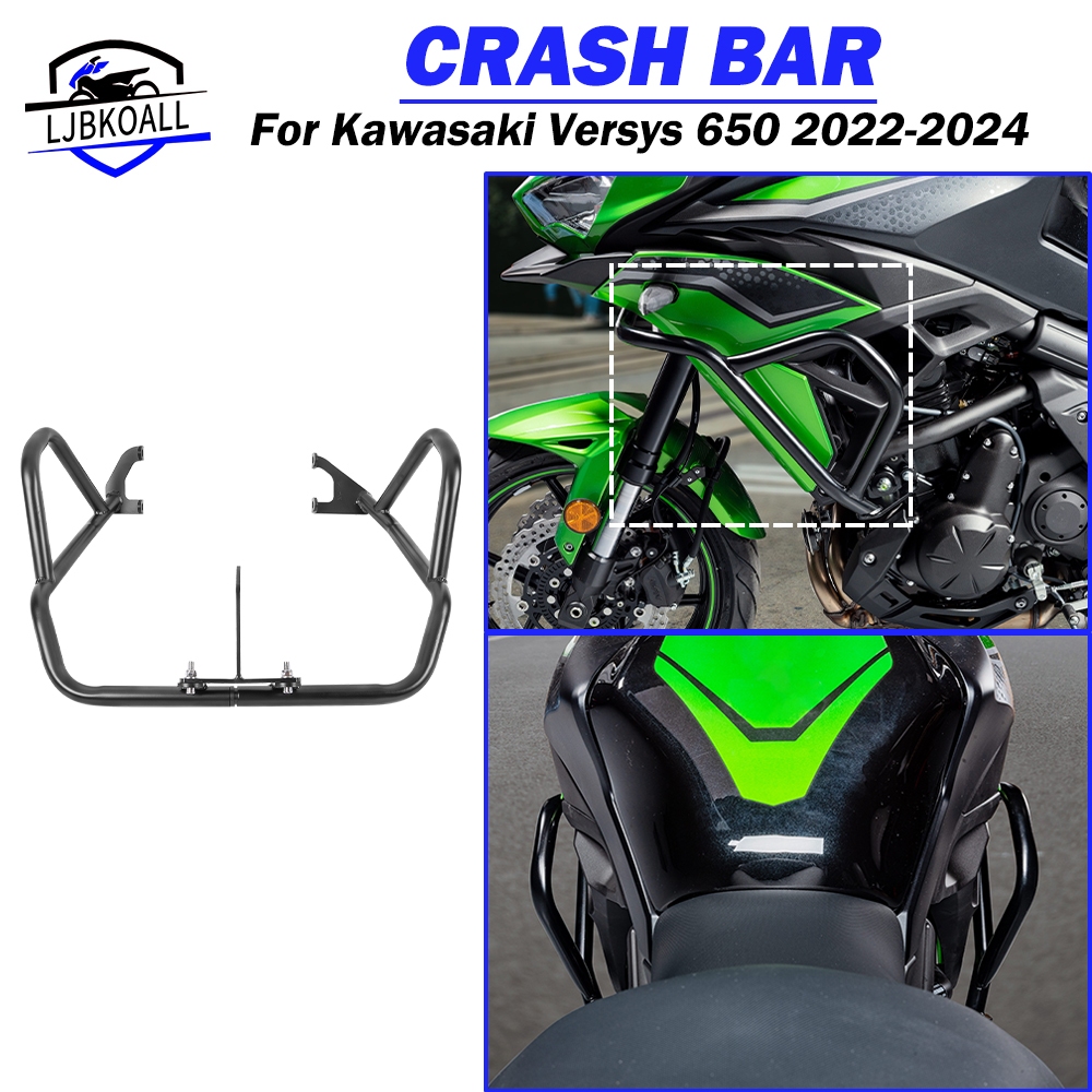 LJBKOALL for Kawasaki Versys 650 22-2025 Engine Guard Highway Crash Bar ...
