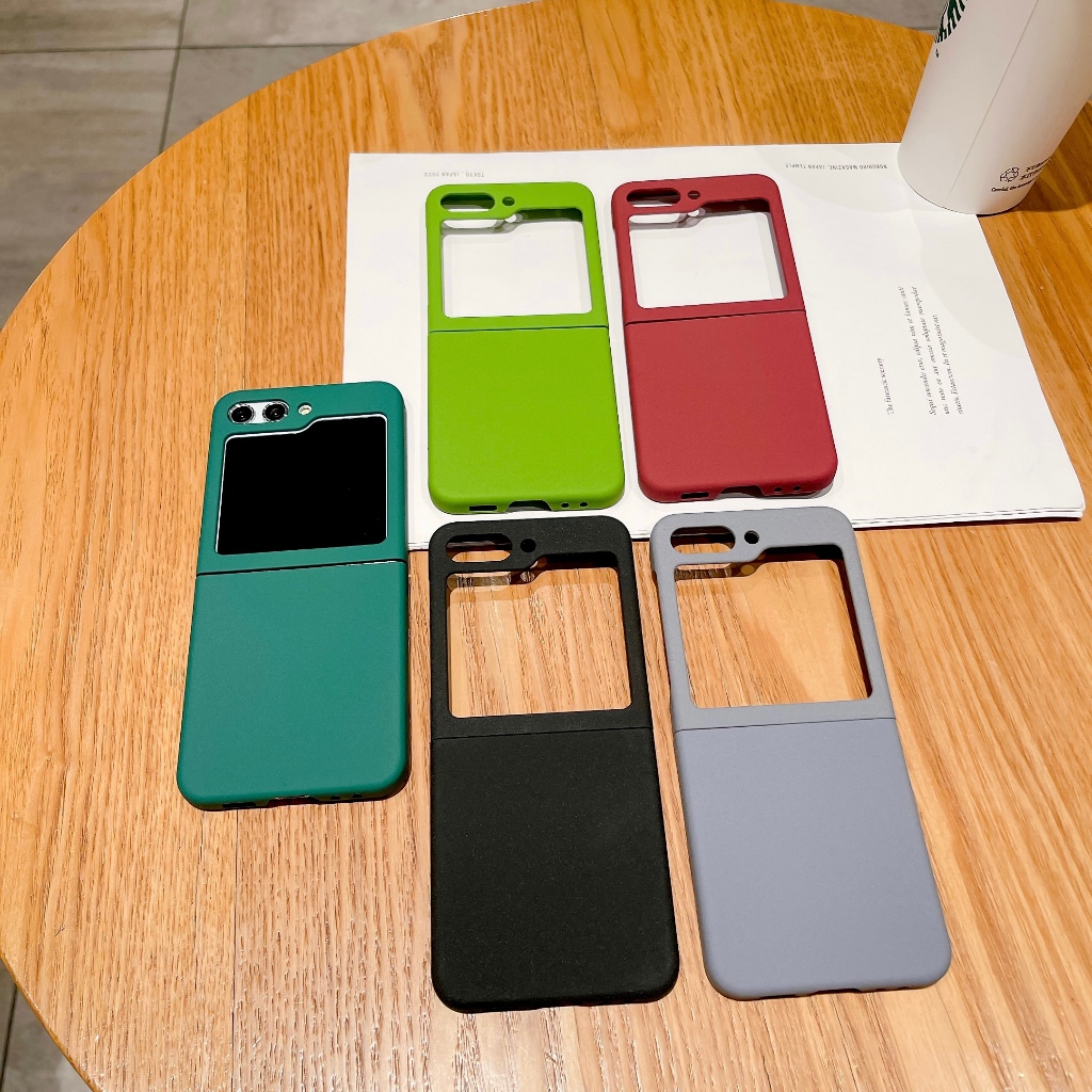 Scrub Skin Phone Case For Samsung Galaxy Z Flip 6 5 4 3 Solid Color ...