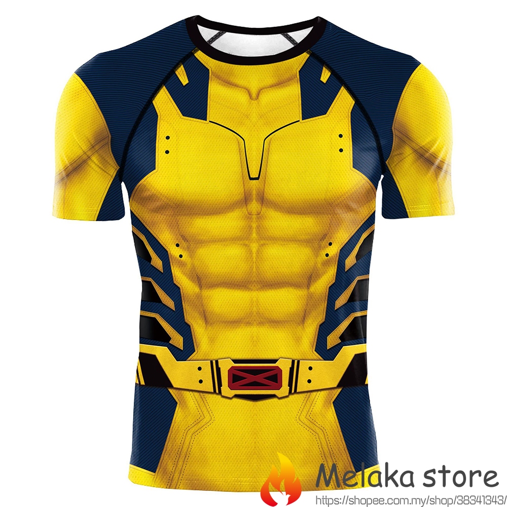 Deadpool Wolverine Cosplay cloth 3D summer T-shirt Anime Short Sleeve ...