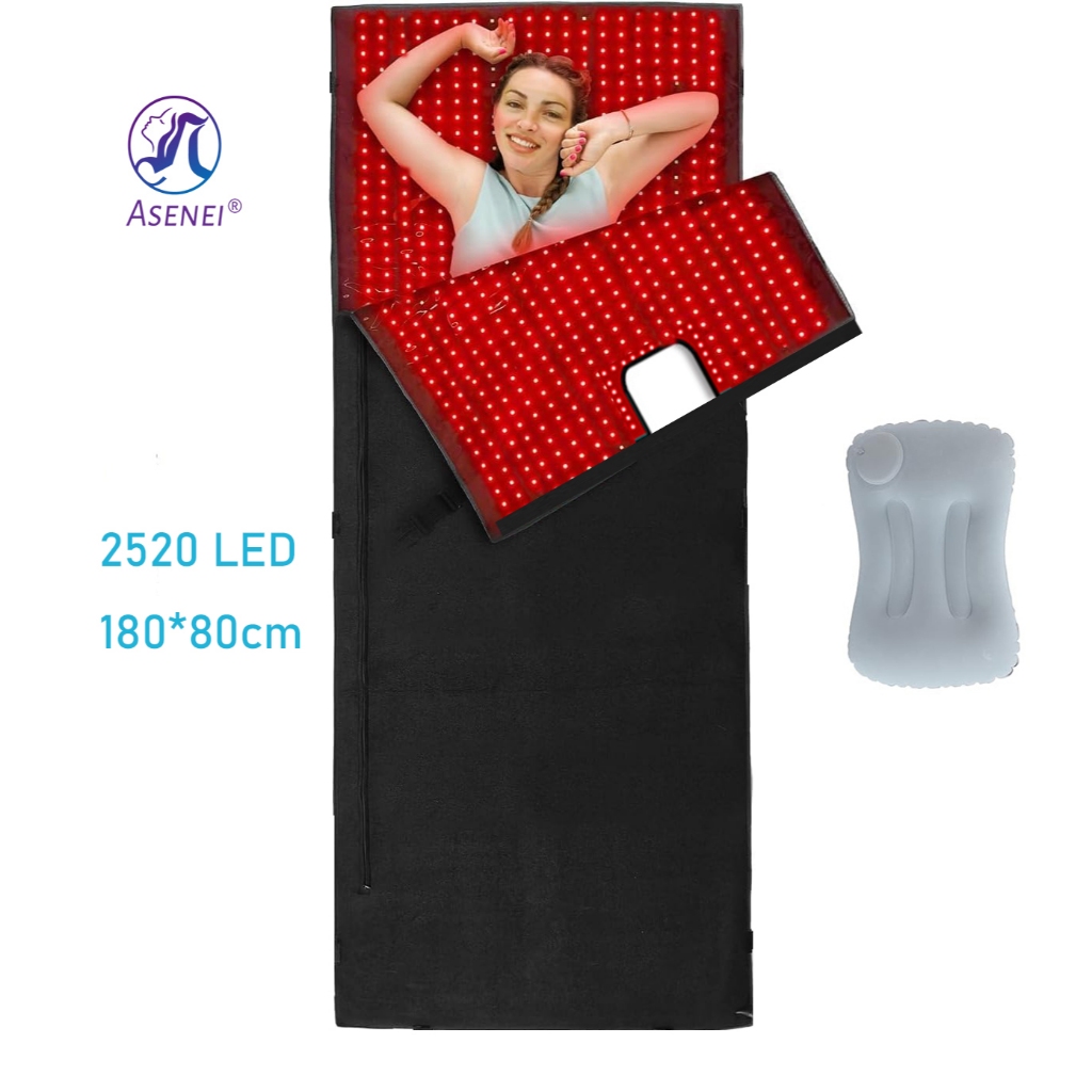 Asenei 2520Pcs LEDs Red Light Therapy Mat for Full Body, Infrared Light ...
