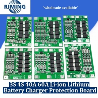 3S 4S 40A 60A Li-ion Lithium Battery Charger Protection Board 18650 BMS ...
