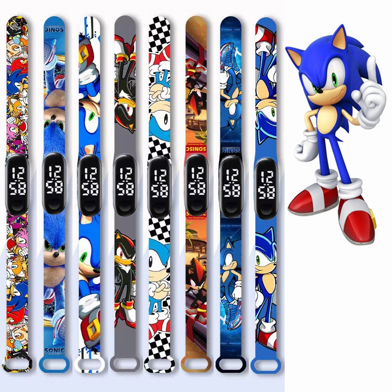 Sonic LED Printed Electronic Watch/Children's Digital Watch | Shopee ...