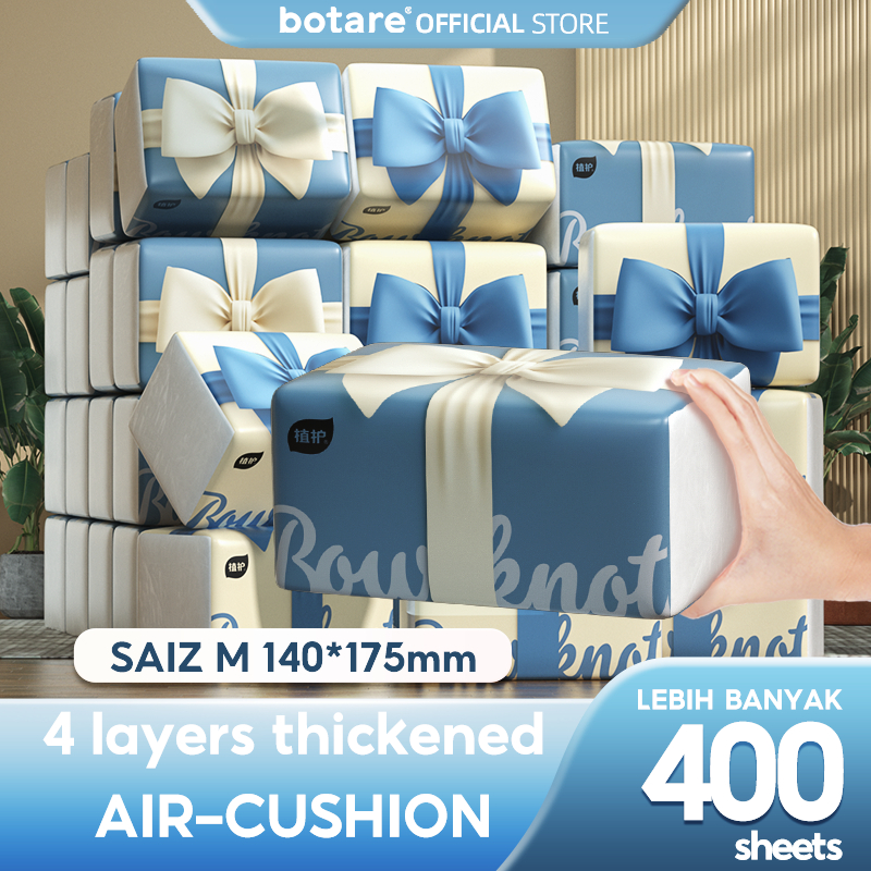 Botare Air-Cushion Deluxe Comfort Thick Tissue Paper 4-Ply (400 Sheets ...