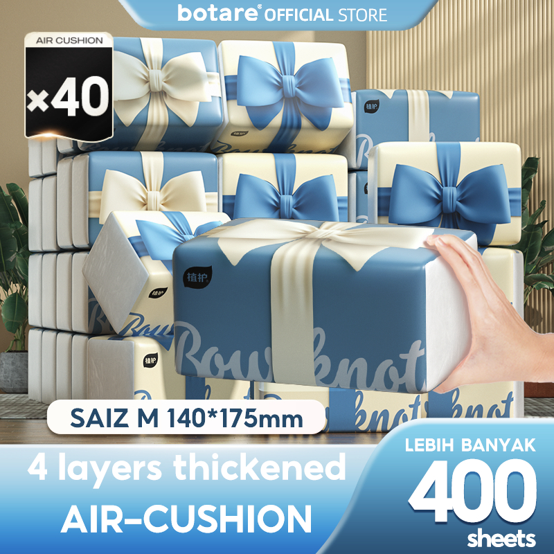Botare Air-Cushion Deluxe Comfort Thick Tissue Paper 4-Ply (400 Sheets ...