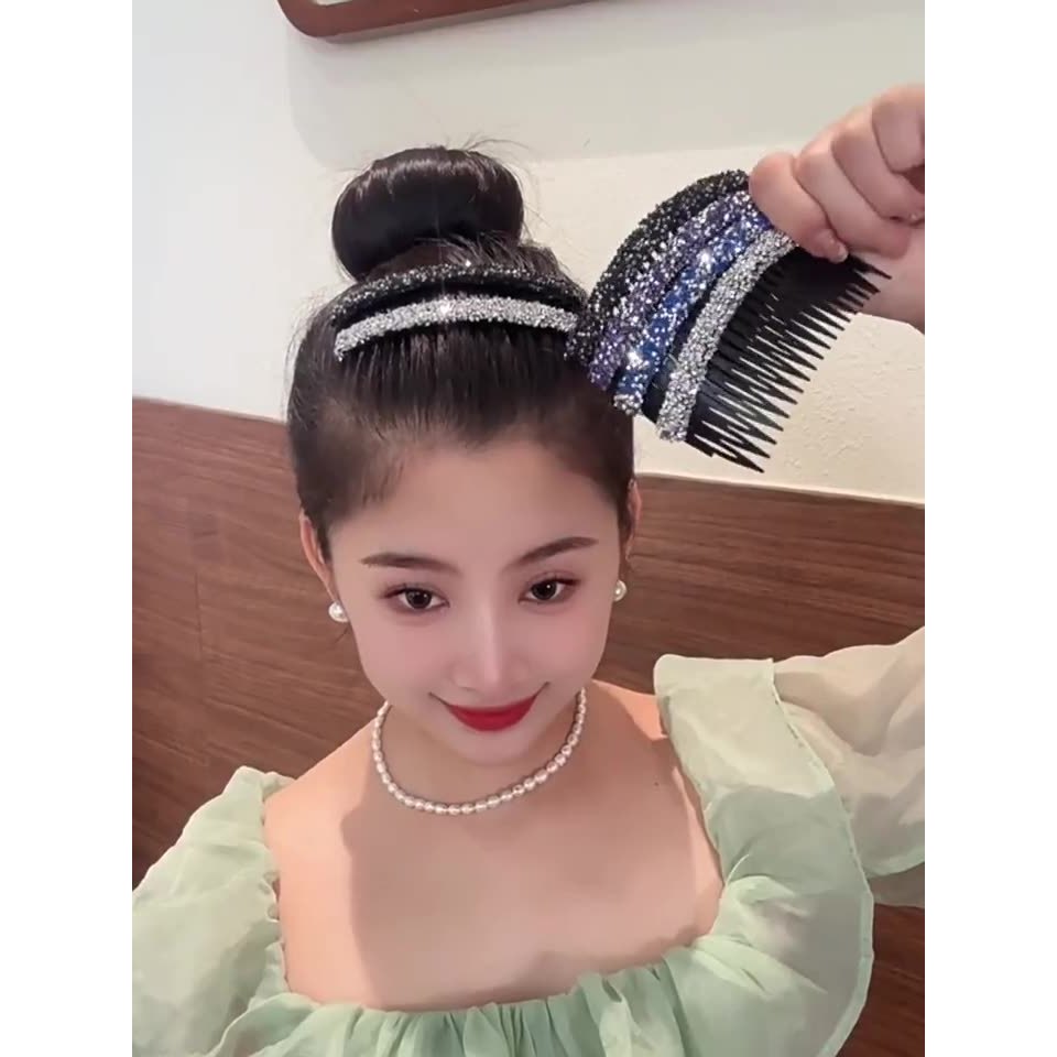 2024 New Style Korean Simple Bangs Broken Hair Insert Comb Female ...
