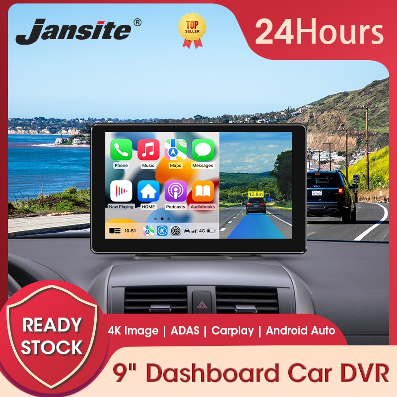 Jansite 9 inch ADAS Car DVR 4K Driving Recorder Rearview Mirror Video ...