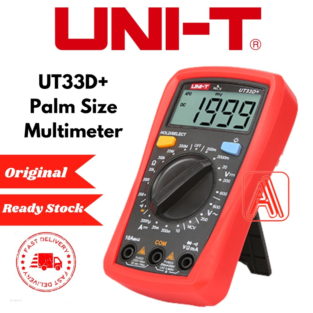 【1 Year Warranty 】UNI-T UT33D+ UT33A+ UT33B+ UT33C+ Multimeter ...