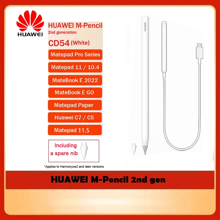 【Original Brand New】HUAWEI M-Pencil 2nd Gen/3rd Gen White Touch Pen For ...