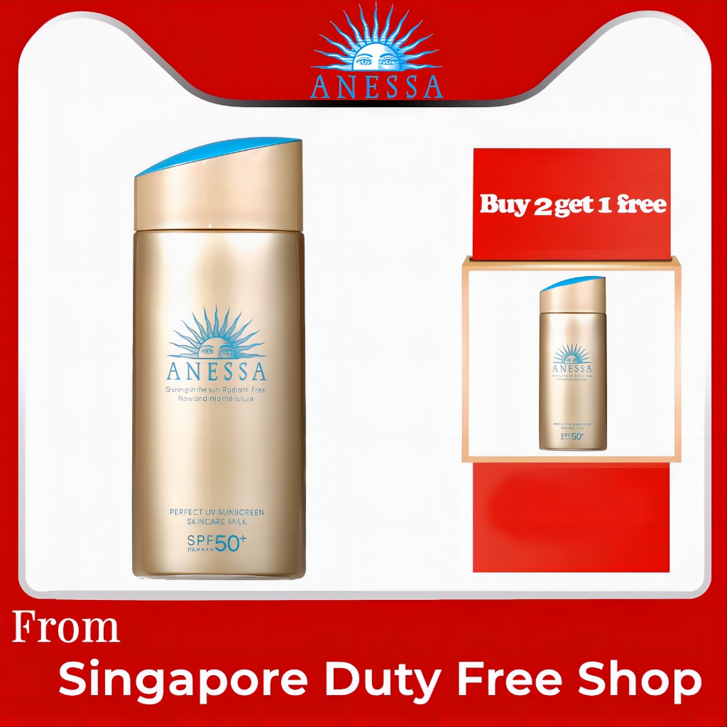 【Buy 1 Get 1 Free】Anessa Perfect UV Sunscreen Mild Milk SPF50+ PA++++ Sunblock Spf50 for Face ...