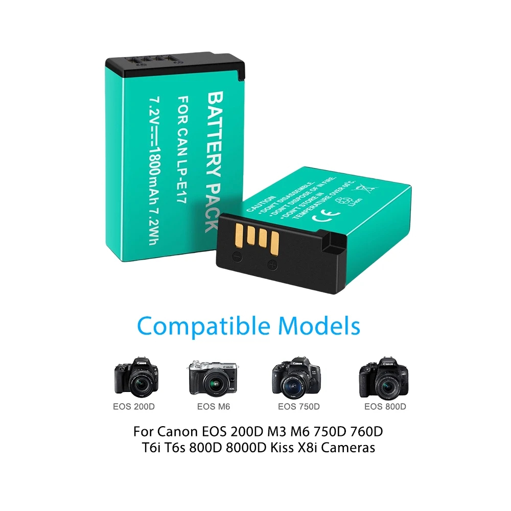 PALO⚡LP-E17 LPE17 camera battery for Canon EOS 200d 750d 760d 800d ...