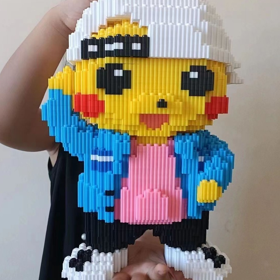 Building Blocks New Style Girls diy Pikachu Building Block Series Girls ...