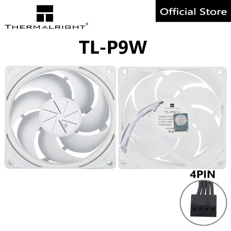 Thermalright TL-P9W White 92mm CPU Fan Computer Case Quiet Fan chassis fan 2200RPM Speed 4PIN ...
