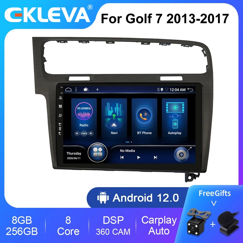 EKLEVA 8+256GB CARPLAY Android 12 Car Radio Multimedia PlayerFor VW ...